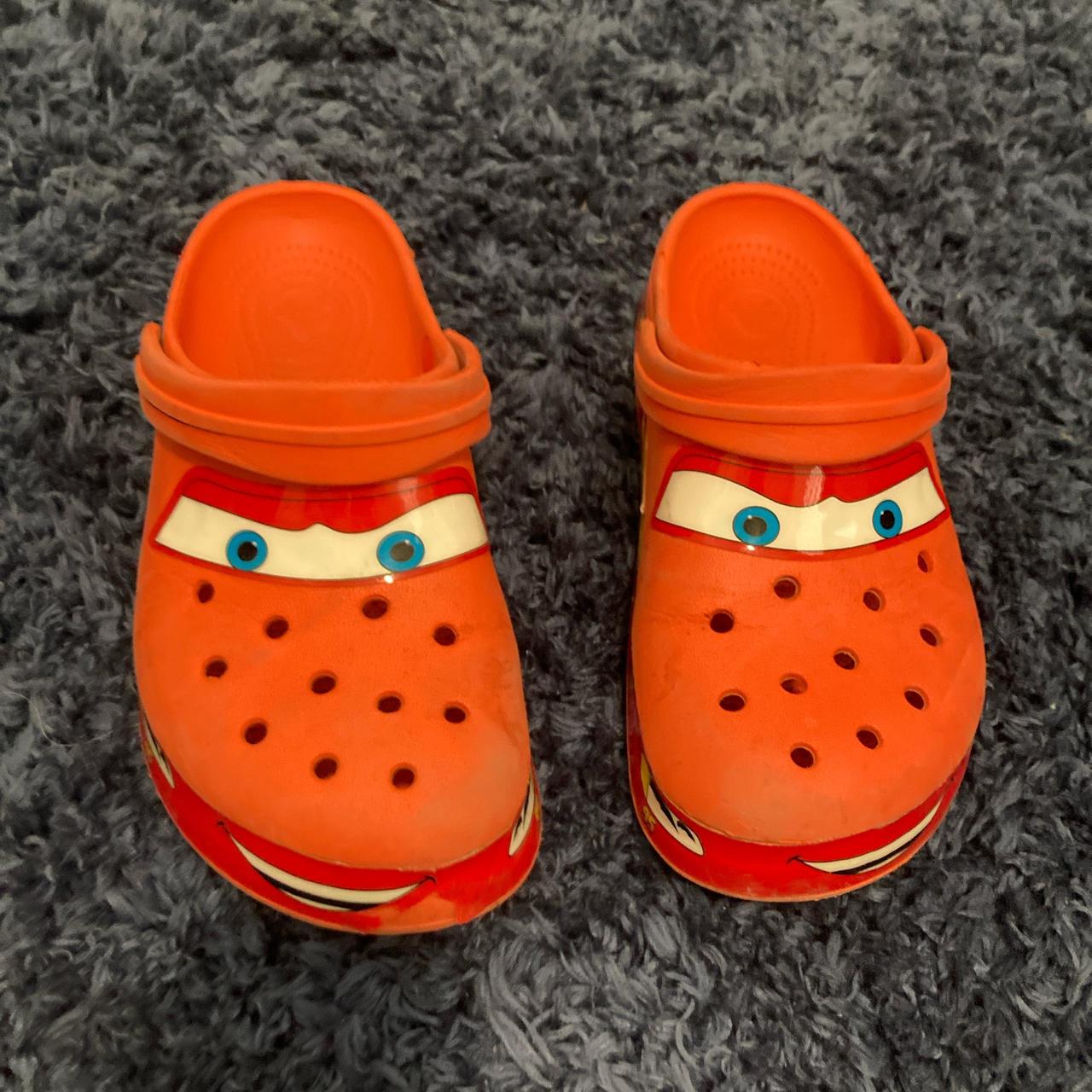 OG lightning mcqueen crocs no box will clean before... - Depop