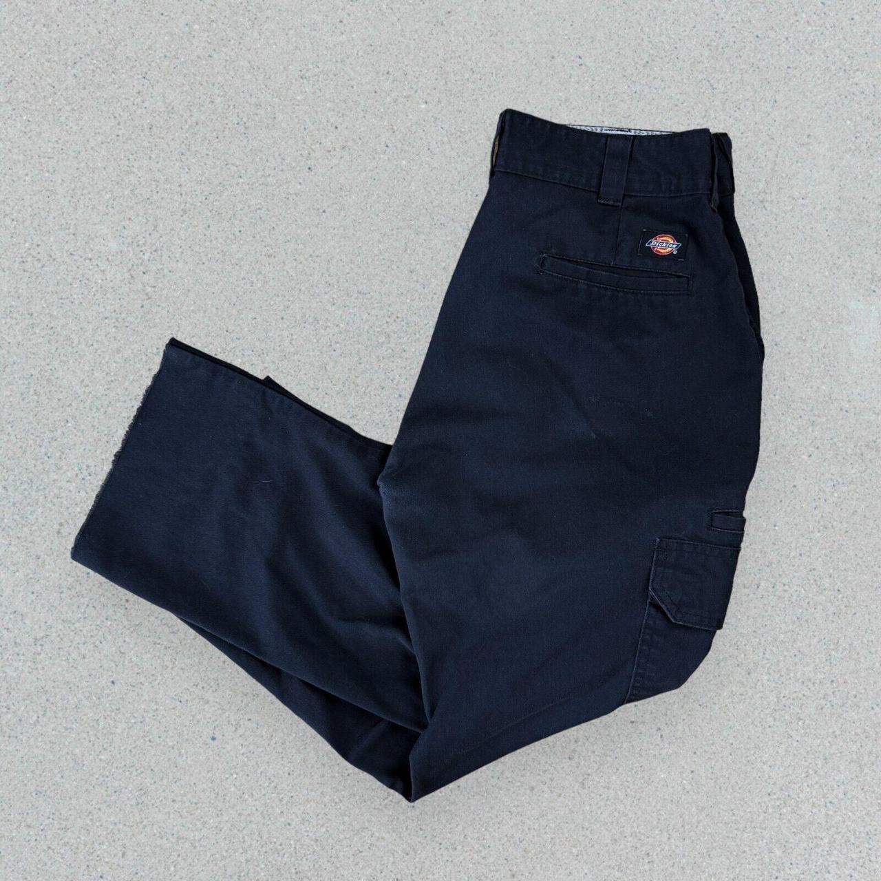 Dickies Pants Navy Blue Trousers Cargo Regular Depop