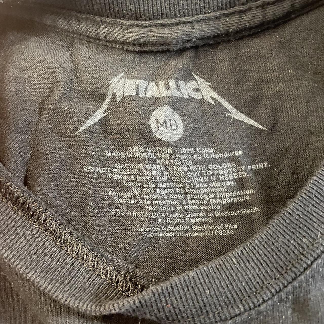 Black Metallica Ride the Lightning tour tee... - Depop
