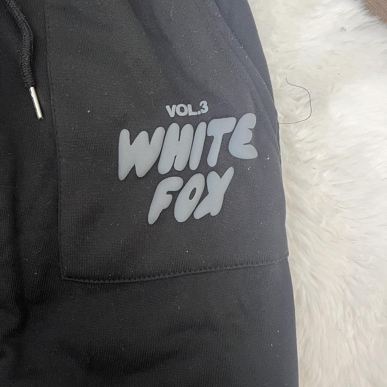 white fox black sweats size small worn twice - Depop