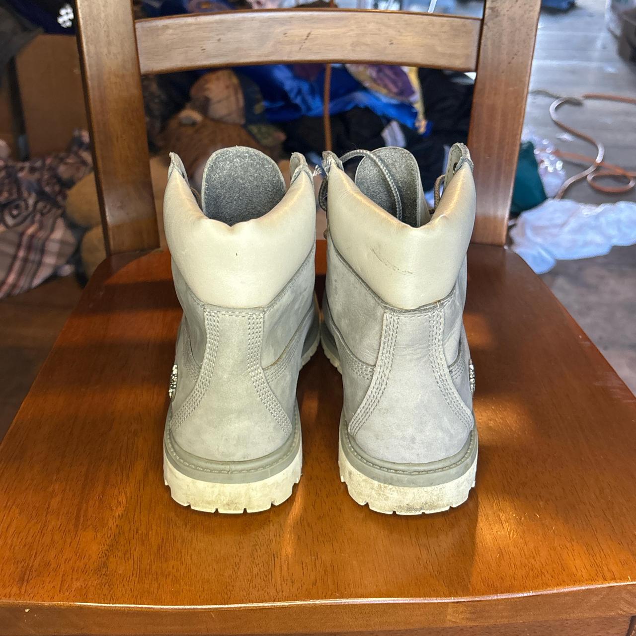 Grey timbs/size 8.5/good condition #timberland - Depop