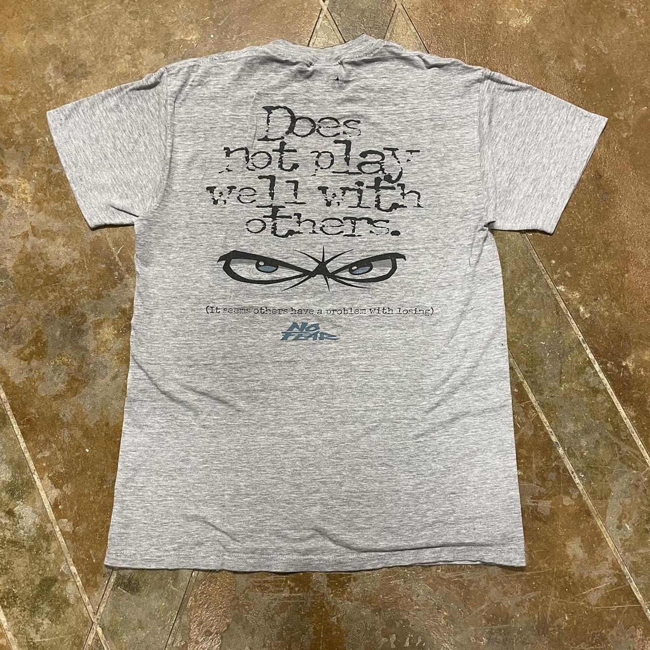 Vintage 90s No Fear Graphic Skate Tee : Size - Tag... - Depop