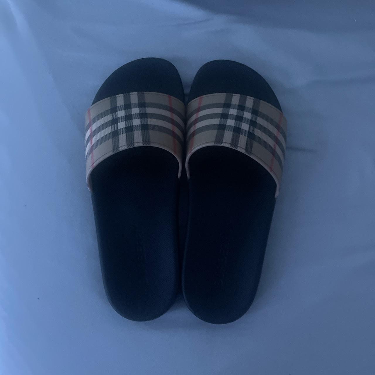 burberry slides light on feet (box included) - Depop