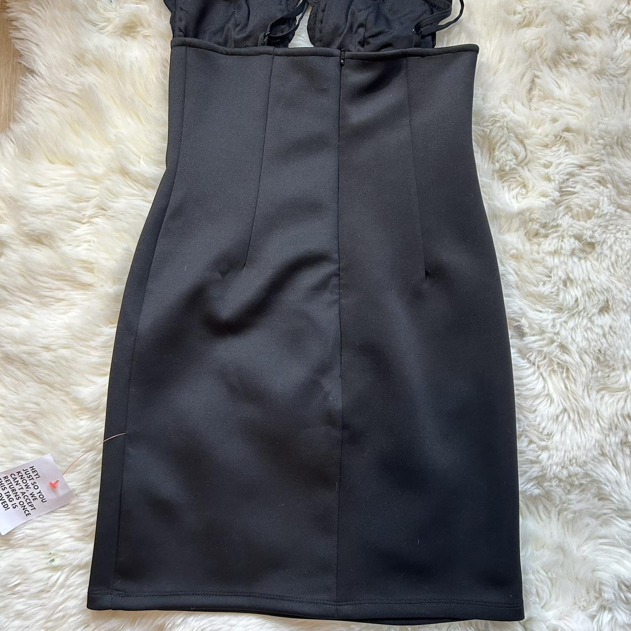 ASOS black bodycon dress sequin embellished cups - Depop