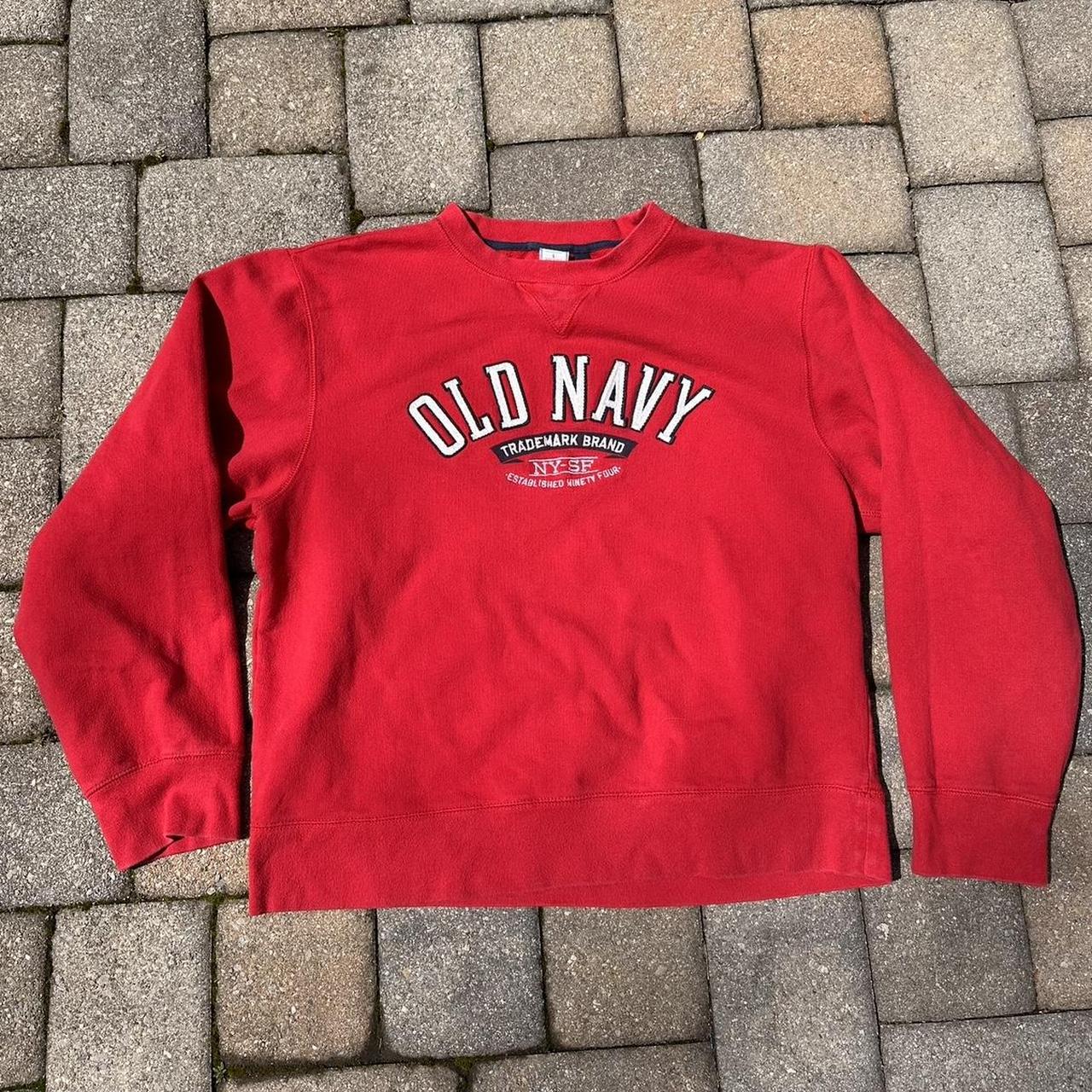 Vintage Old Navy embroidered crew neck - Depop