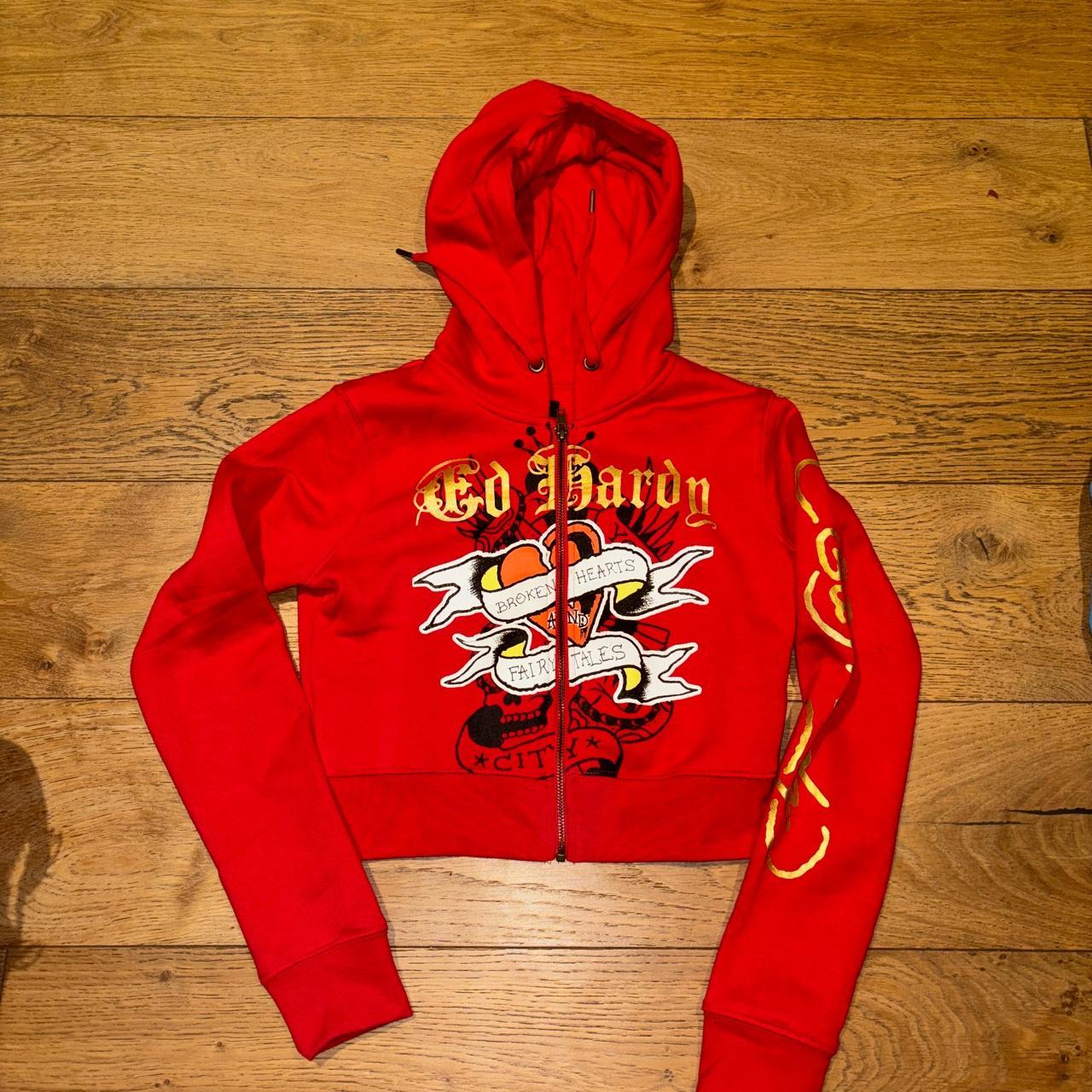 ed hardy cropped jacket ️ size M brand new just... - Depop