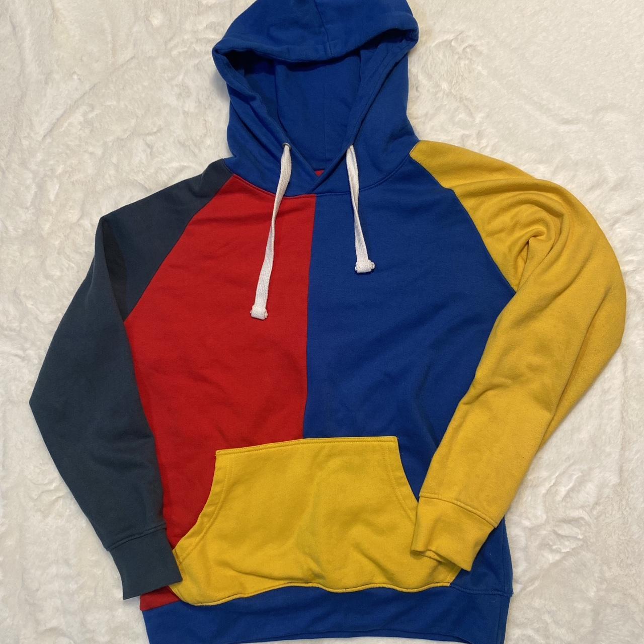 Multi Color Hoodie, Worn Couple Times Like New... - Depop