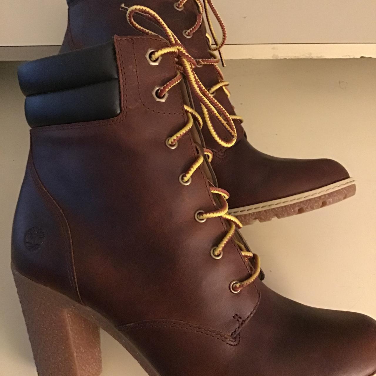 Timberland women brown leather boots are in great... - Depop