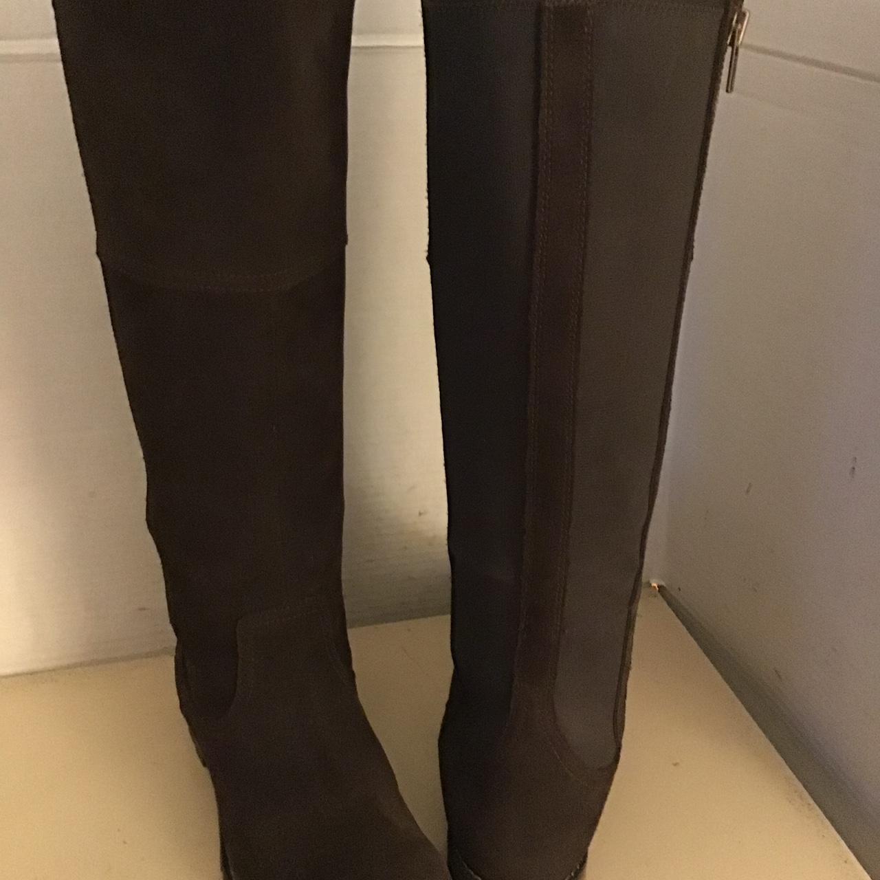 Ariat women brown suede tall knee high boots with... - Depop