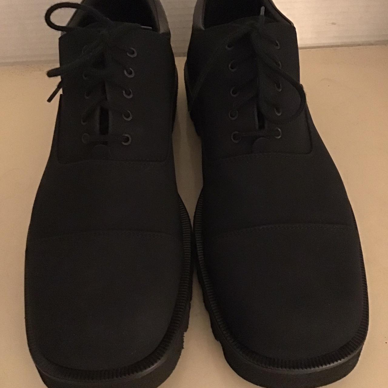 Donald Pliner mens black canvas with leather accent... - Depop