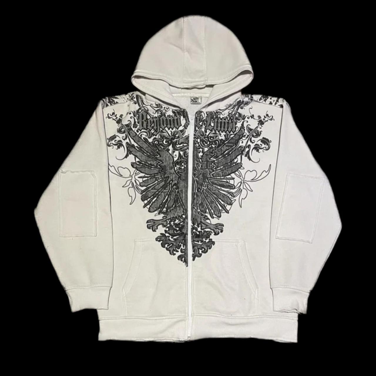 AFFLICTION ZIP UP HOODIE 🦢 Hard Birded Design 🦢... - Depop