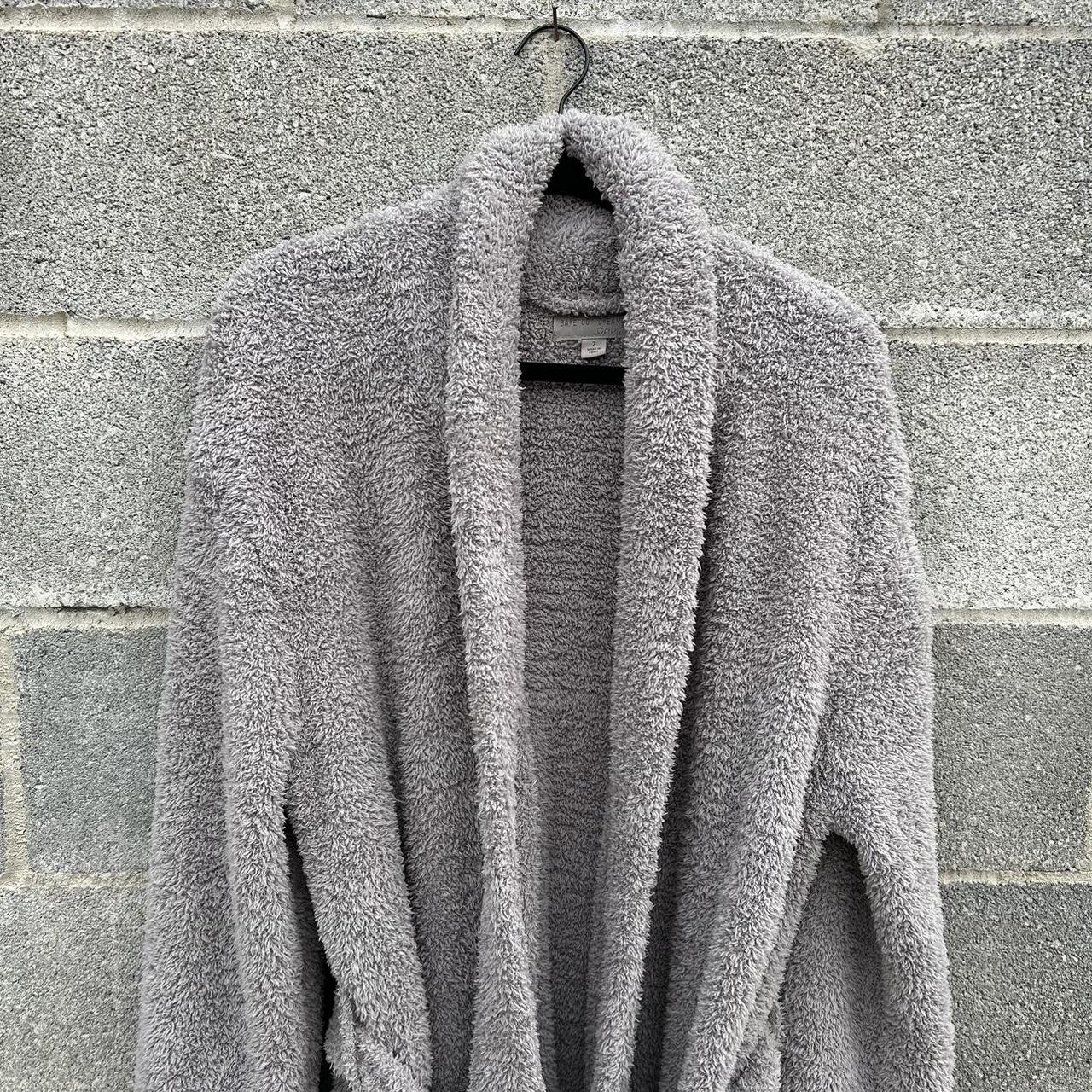 barefoot dreams grey robe • size 2 (xs/s) and has... - Depop