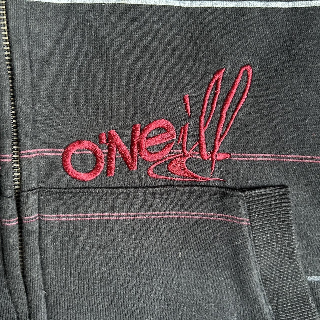 Y2K O’Neil red and black Sherpa lined full zip up... | Depop