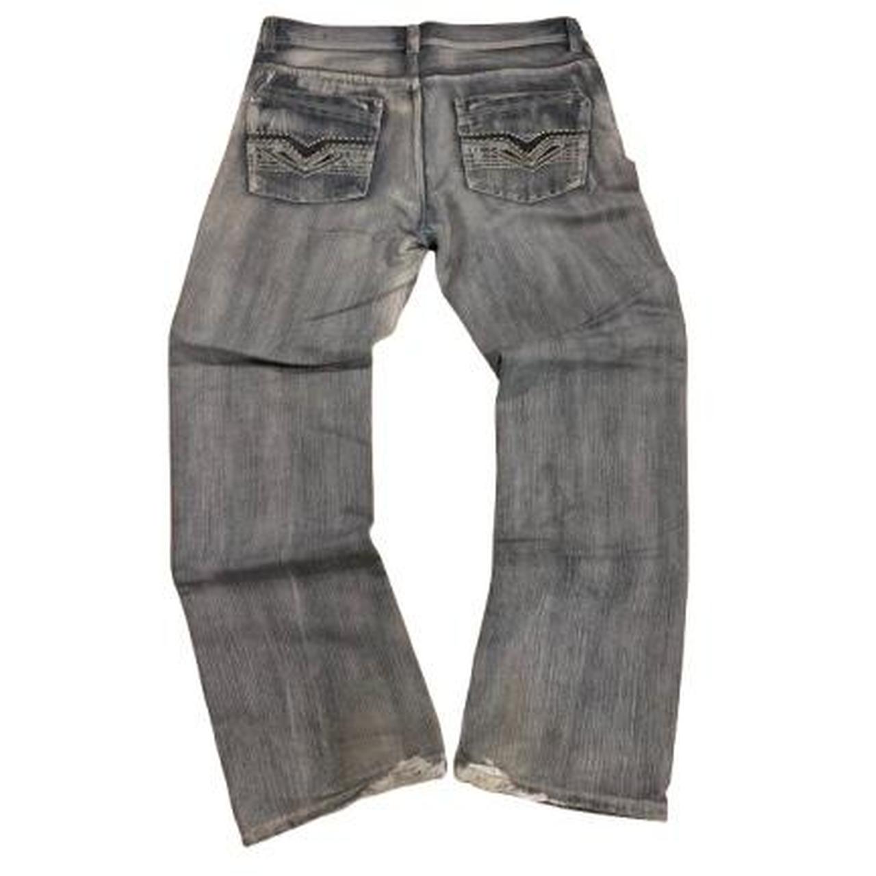 Baggy faded black and grey jeans with cool pockets... | Depop