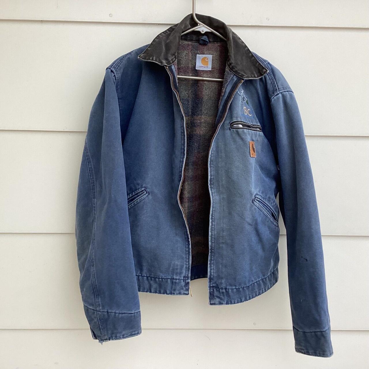 Vtg Carhartt Detroit Jacket Blanket Lined J64PTL?... - Depop