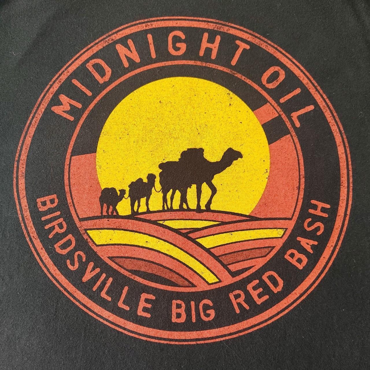 Black Midnight Oil Birdsville Big Red Bash T-Shirt... | Depop