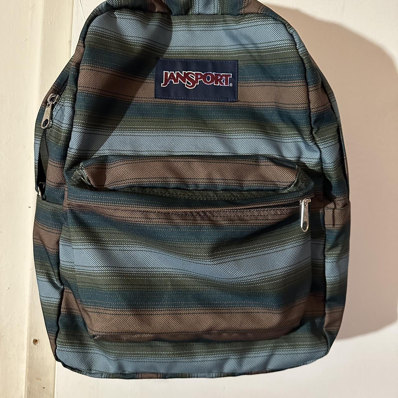 jansport backpack striped colors, never used - Depop