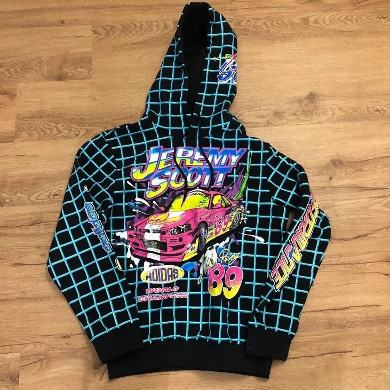 Adidas x Jeremy Scott Rally Car Aduly Pullover... - Depop