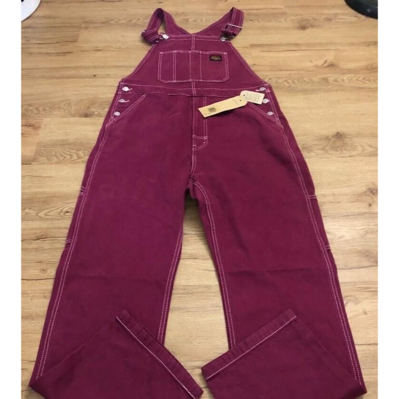 New Levis Red Tab Overalls Burgundy Red Size Medium... - Depop