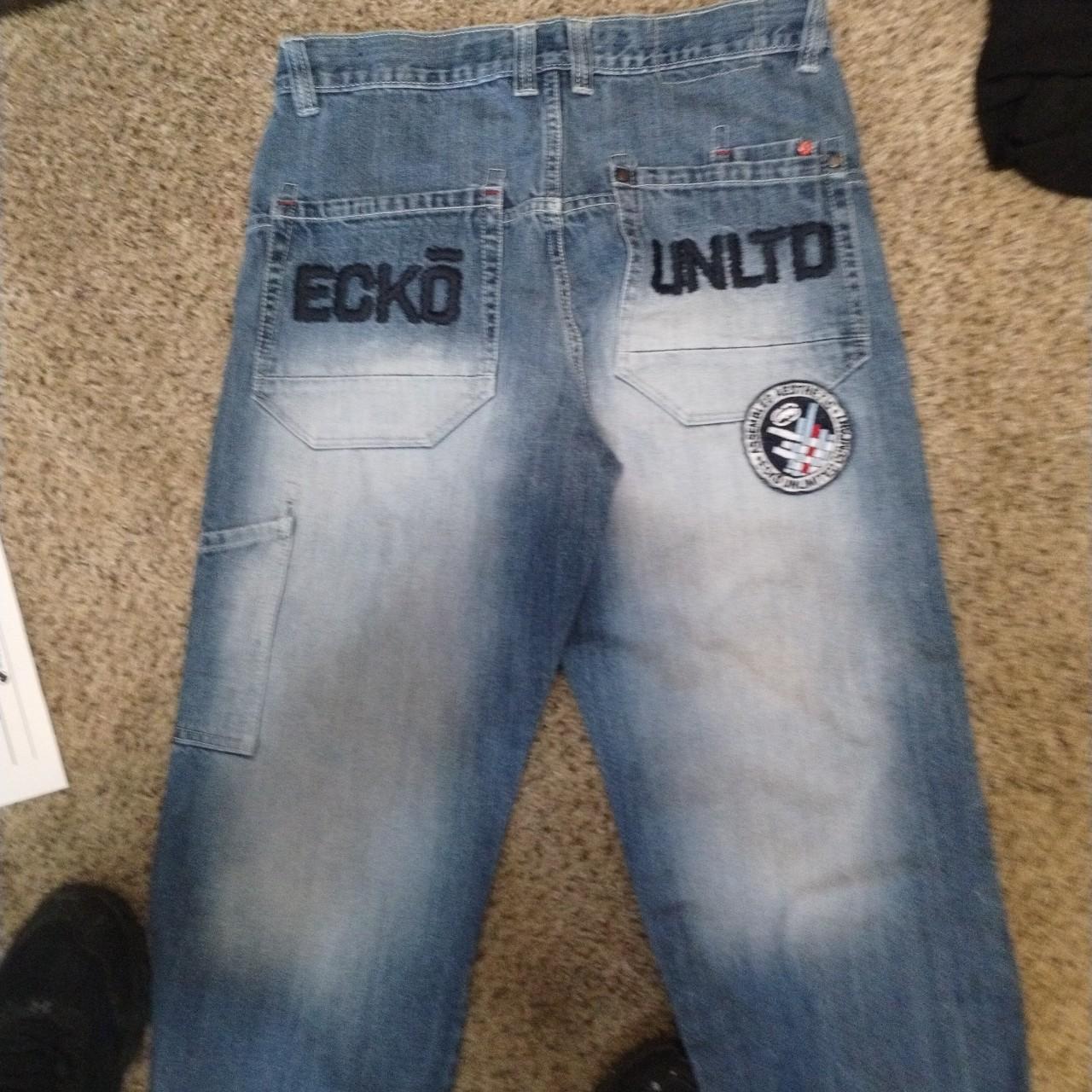 Vintage ECKO UNLIMITED GANGSTAR JEANS - Depop