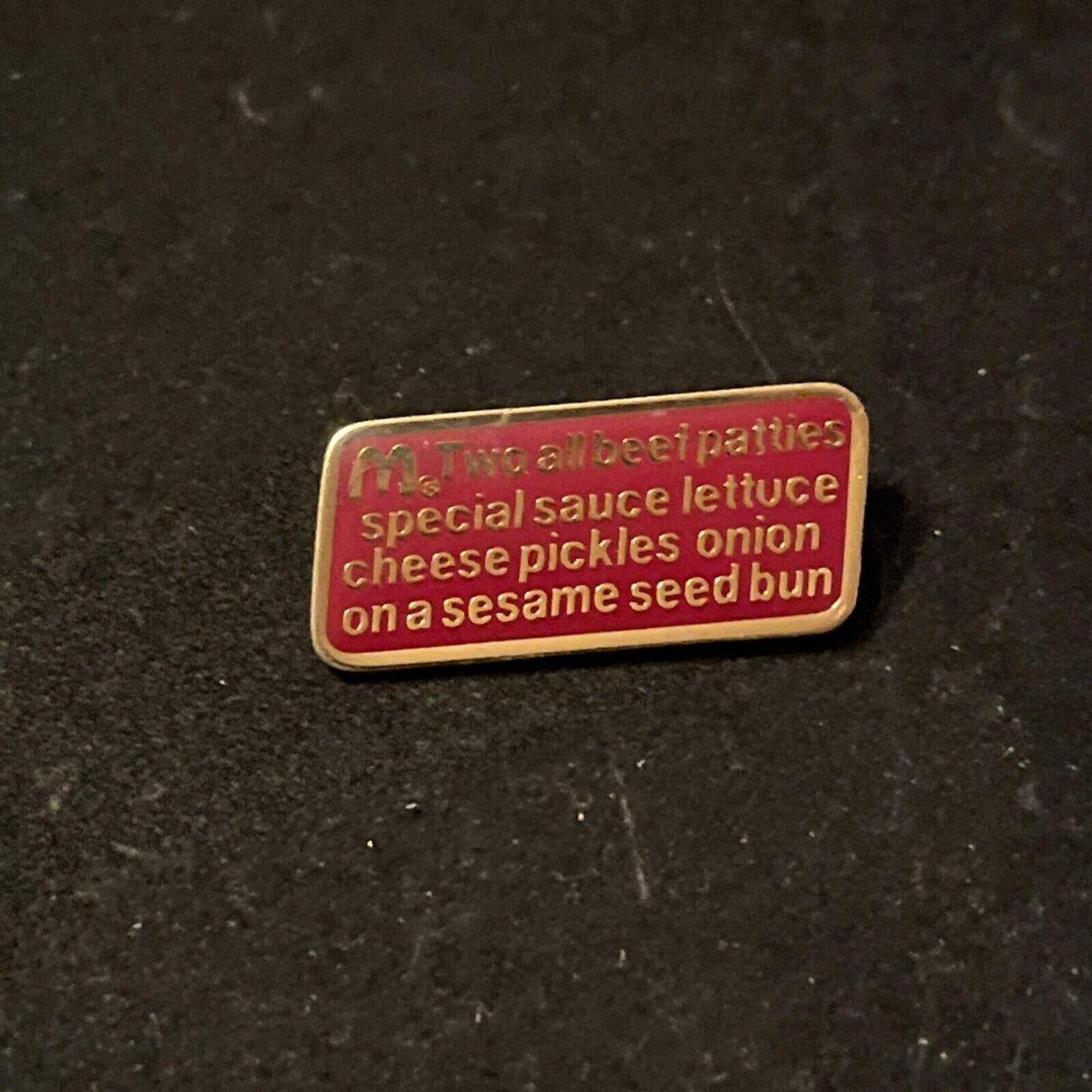 McDonalds Big Mac Ingredients Employee Lapel Hat... | Depop