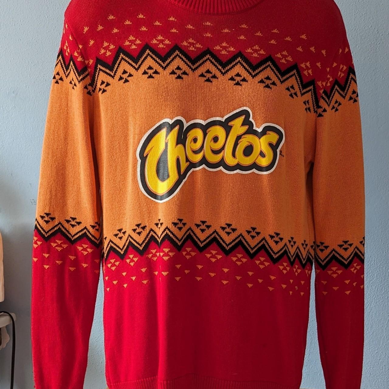 Cheetos ugly sweater, 100% cotton. Great shape, size... - Depop