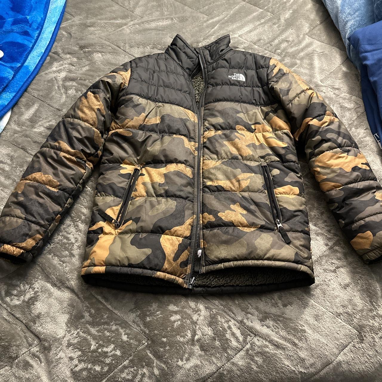 Men’s Northface Double Sided Fleece Jacket - Depop