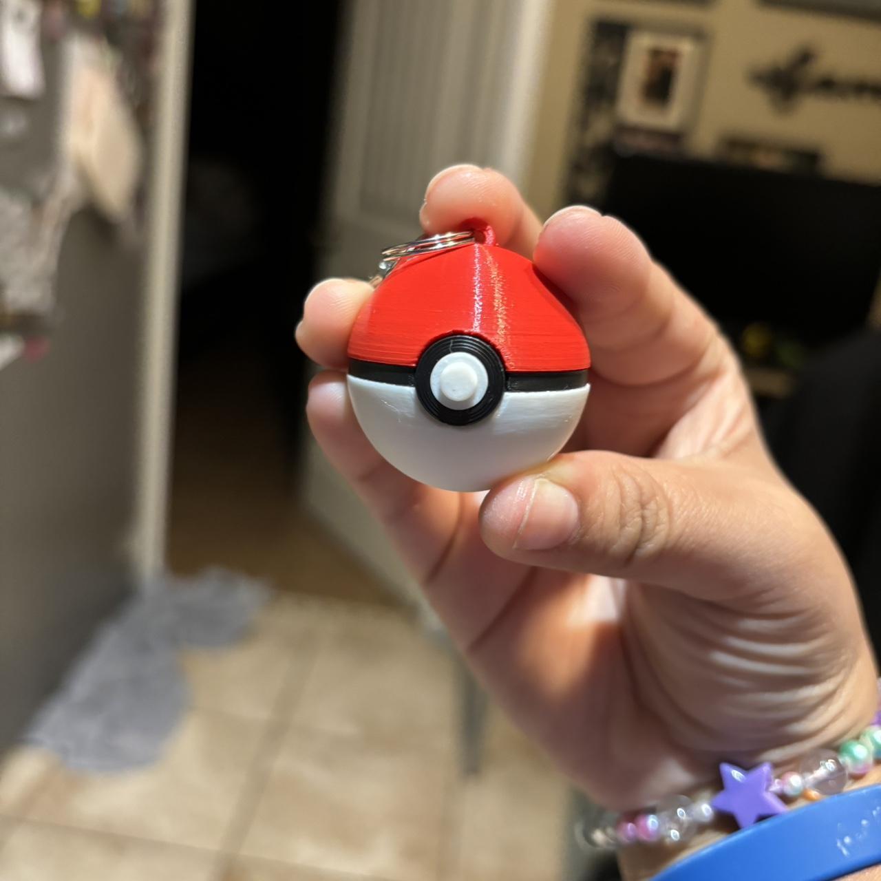 3D printed Pokeball keychain! #keychain #pokemon - Depop
