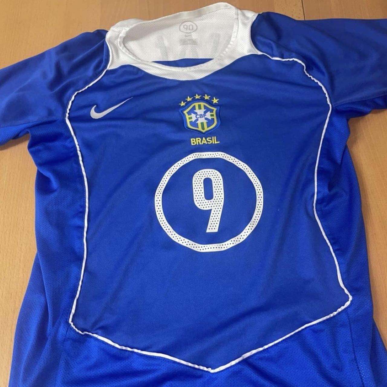 Blue 2004 R9 Brazil retro football shirt Great... - Depop