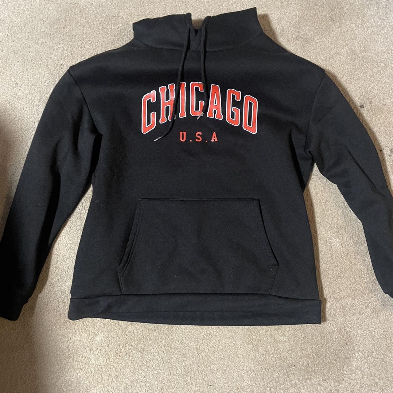 black Chicago hoodie - Depop