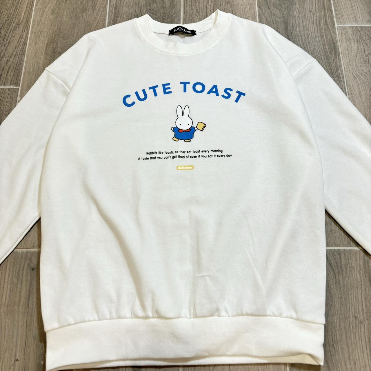 Size S Cute Toast Miffy Drop Shoulder Crewneck... - Depop