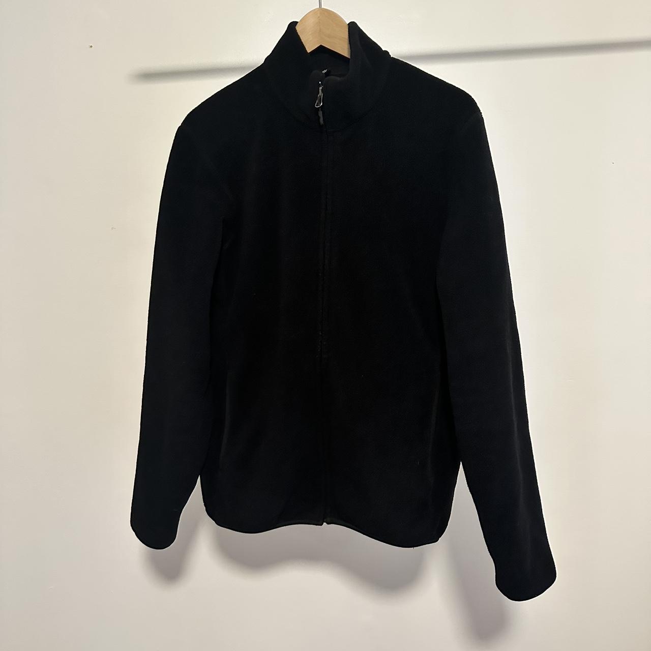Uniqlo black fleece jacket. Great condition - Depop