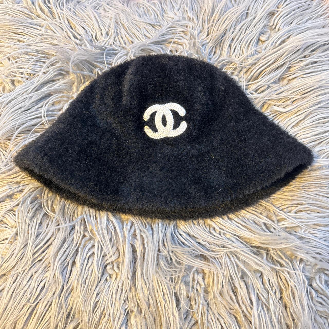Chanel Fw24 Winter collection black bucket hat... - Depop