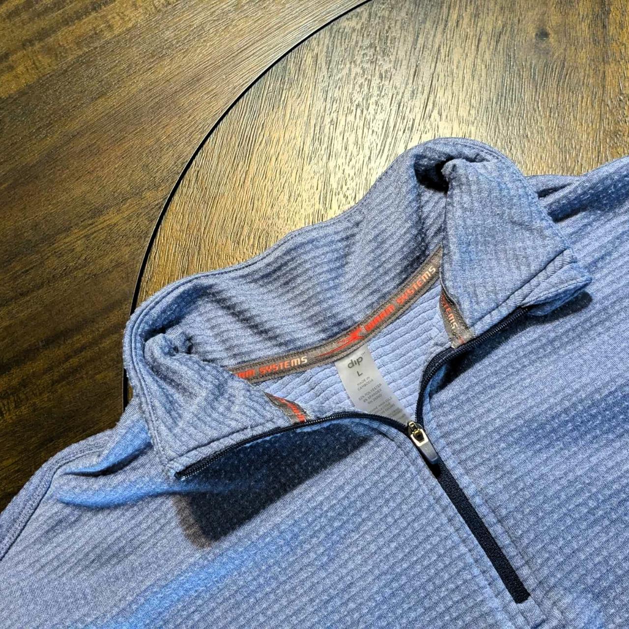 Dip Waffle Weave Light Blue Quarter Zip Pullover... | Depop
