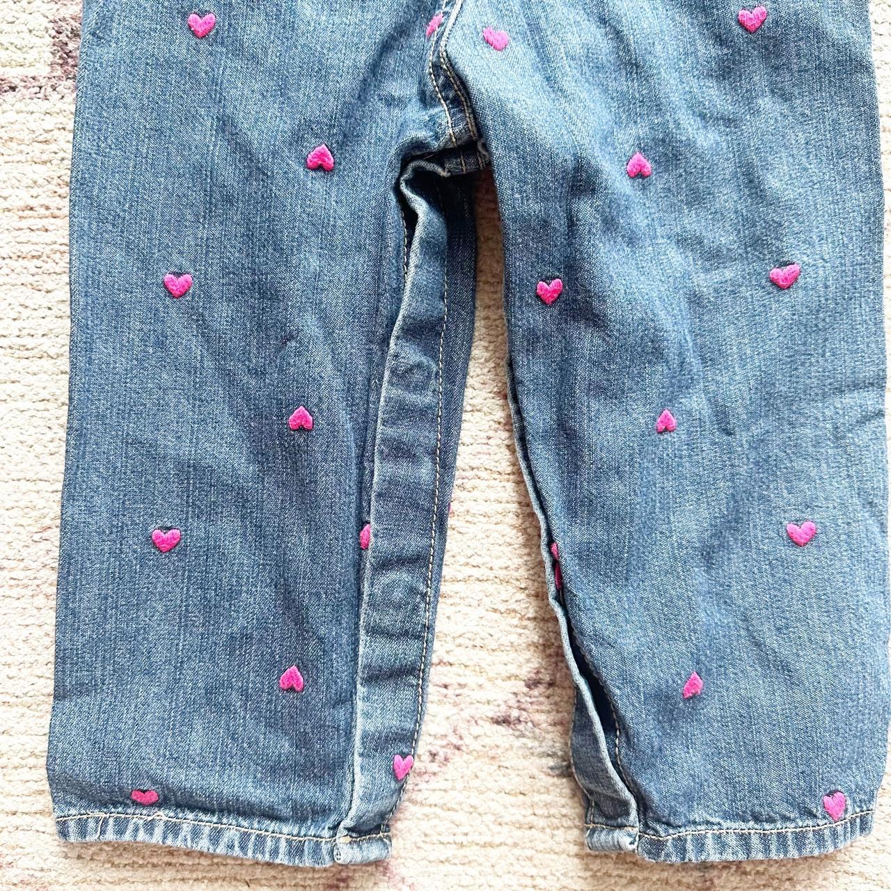 Heart embroidered Oshkosh baby overalls 100% cotton... - Depop