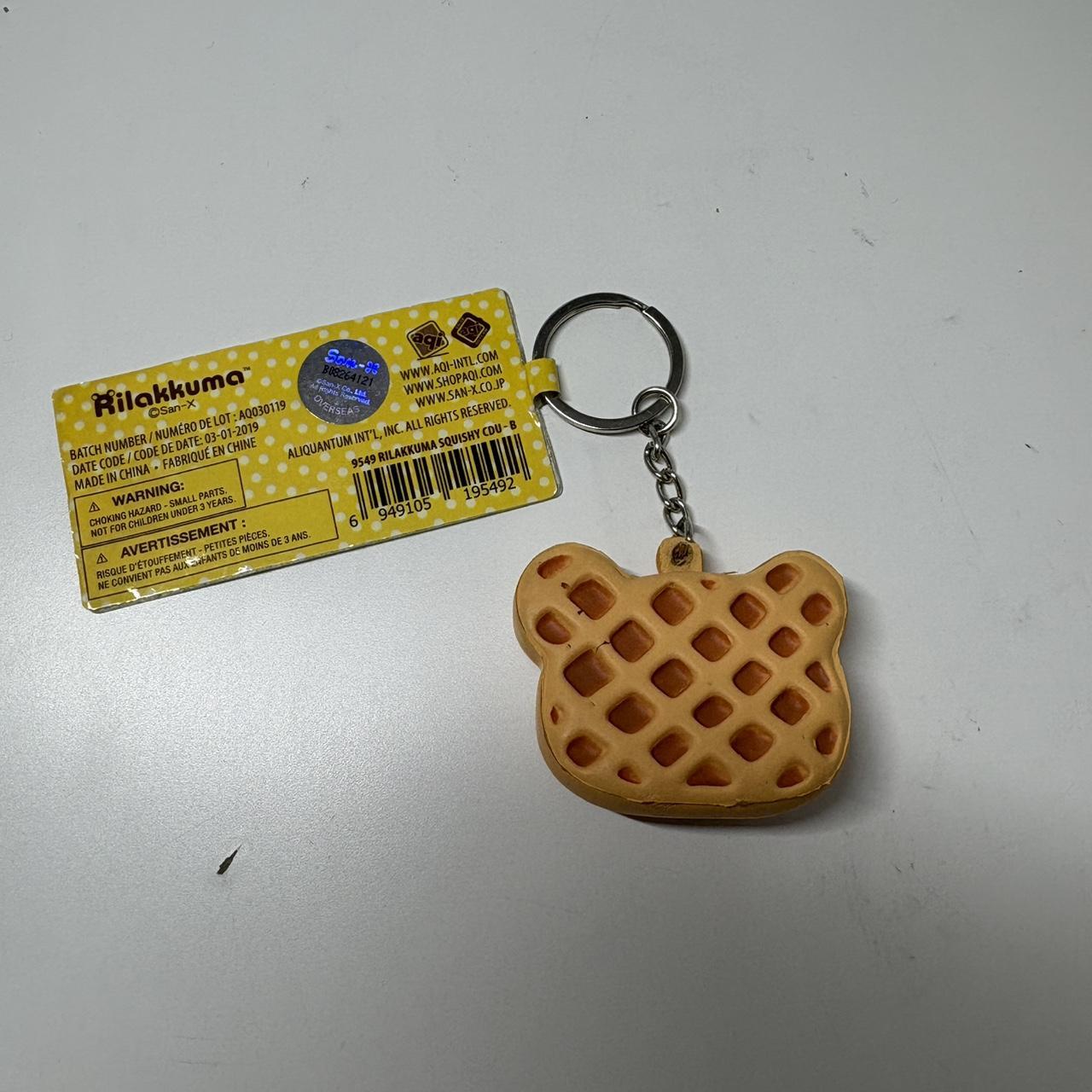 licensed Rilakkuma waffle keychain squishy #kawaii | Depop