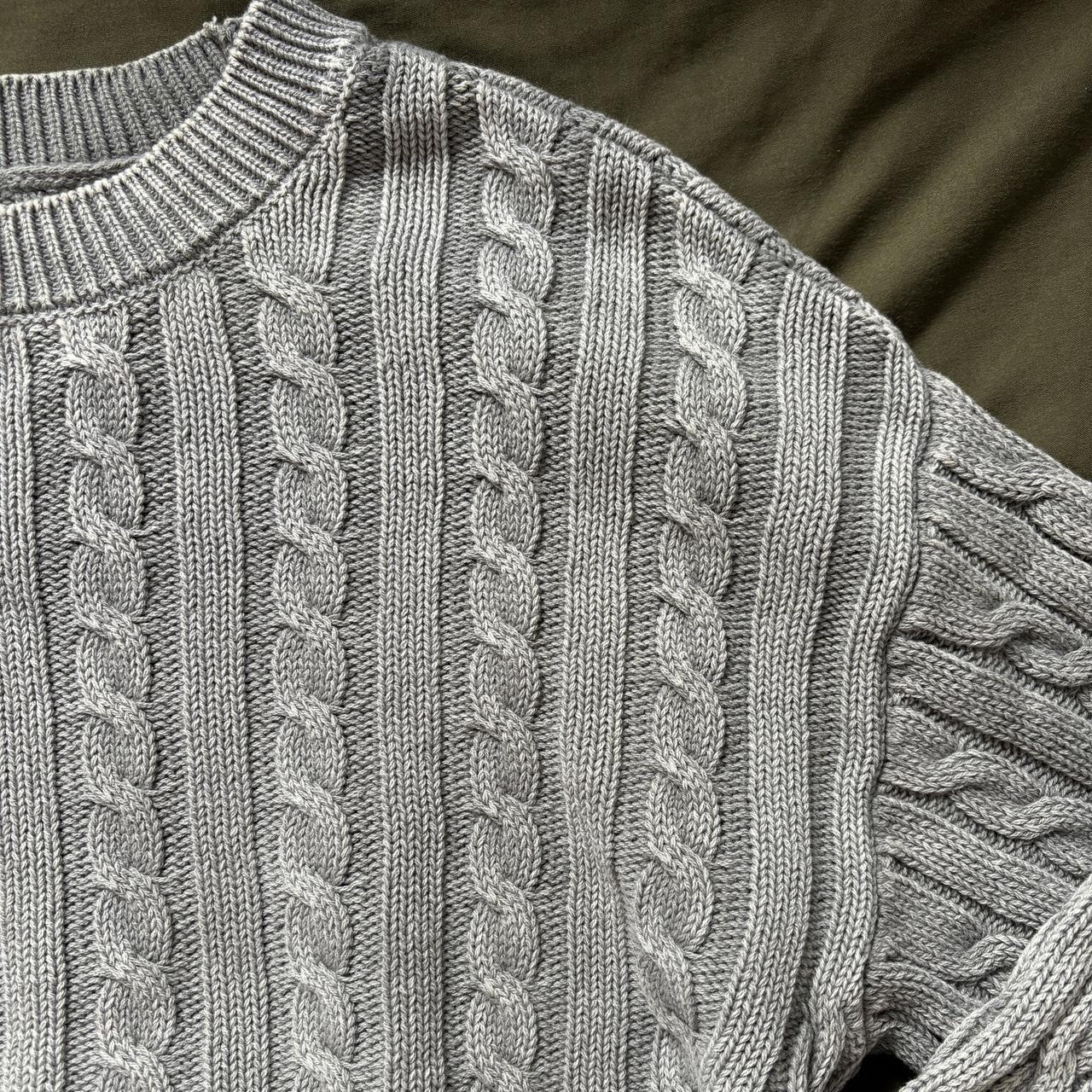 aerie grey cropped sweater thin, good for spring!... | Depop