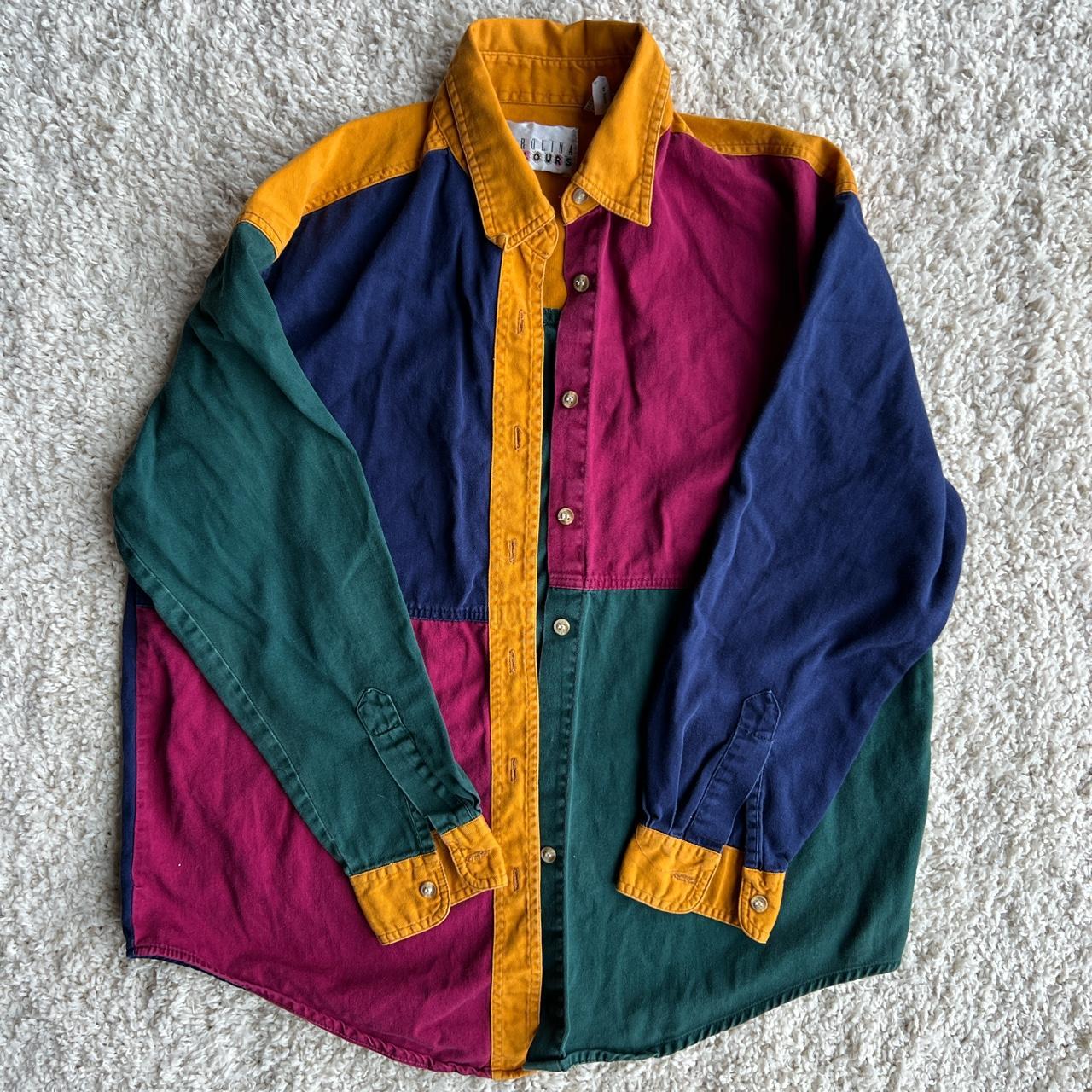 90s Carolina Colours Button Up Size Small, great... - Depop