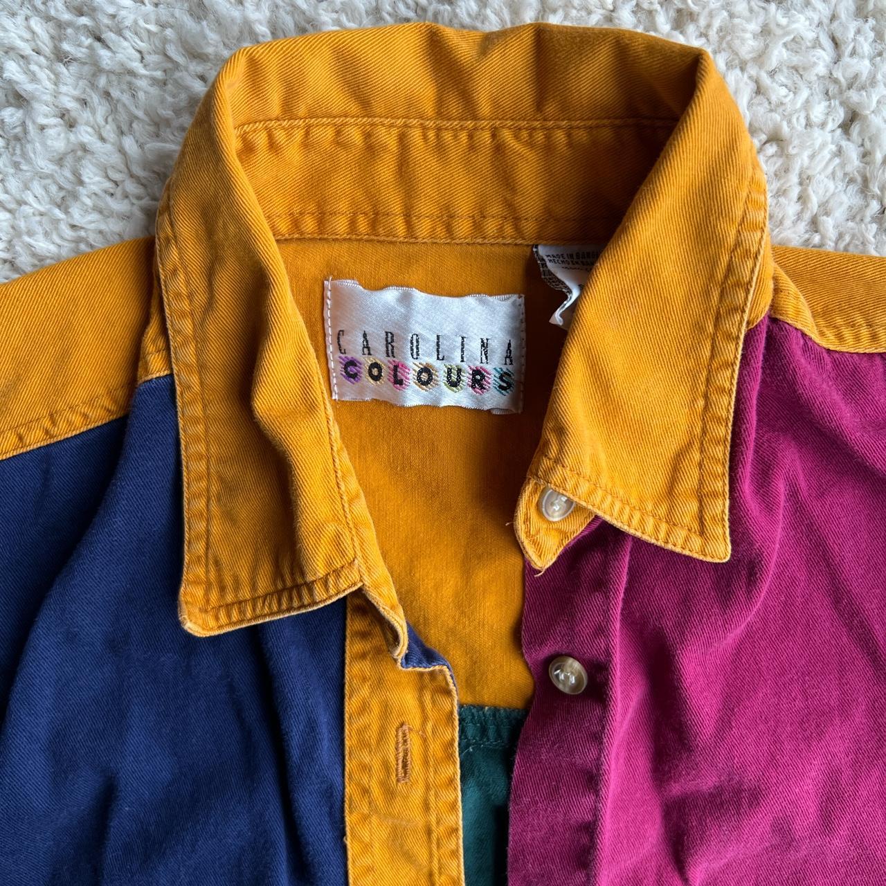 90s Carolina Colours Button Up Size Small, great... - Depop