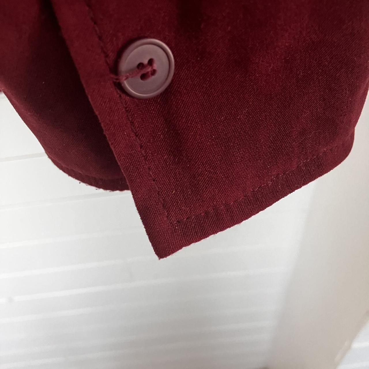 Vintage Y2K berry colored jacket. Suede like fabric.... - Depop