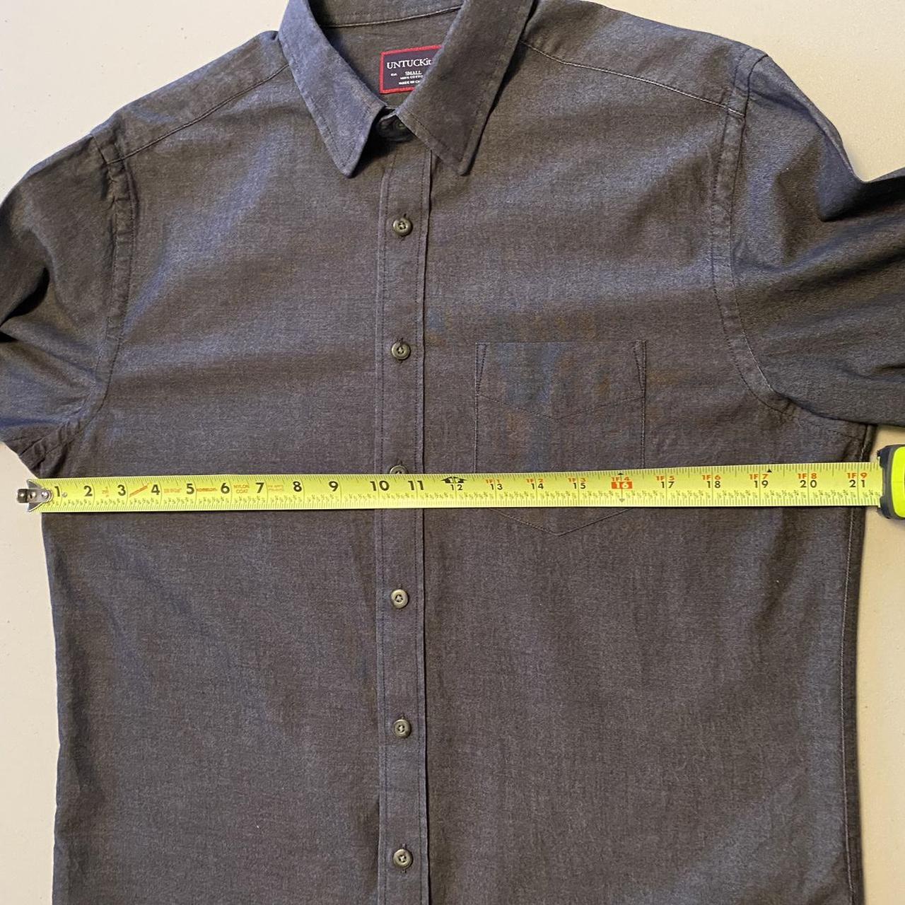 Untuckit Small Grey Button Up Shirt 100% Cotton Very... - Depop