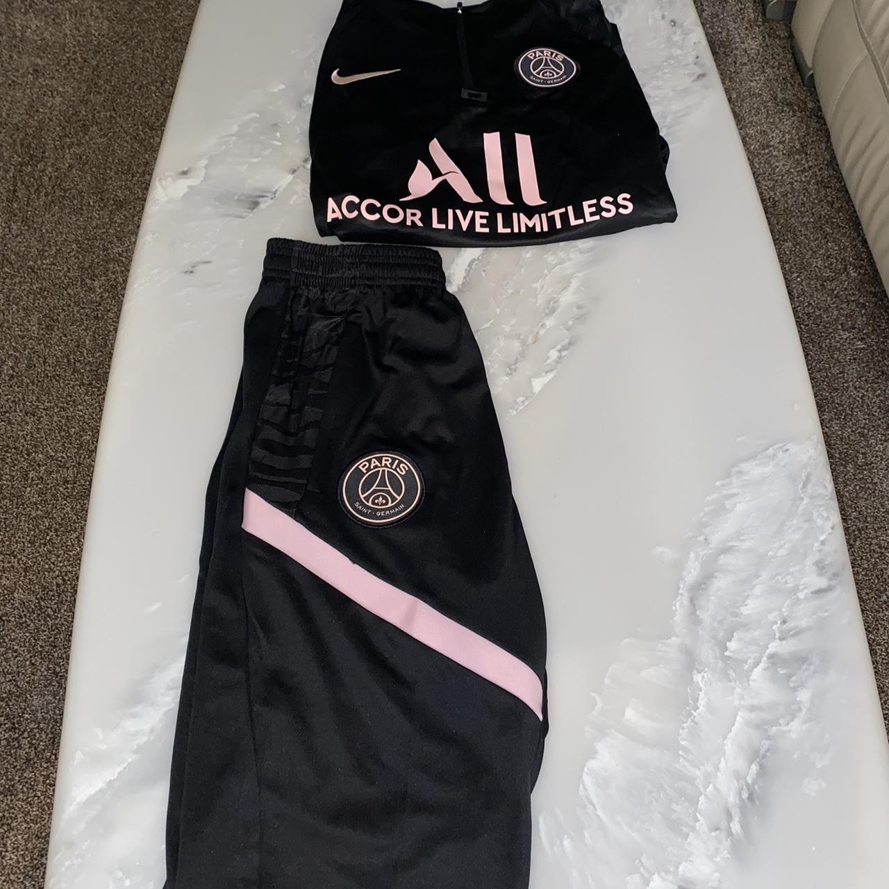 PSG TRACKSUIT(pink/black) Size: Large - Depop