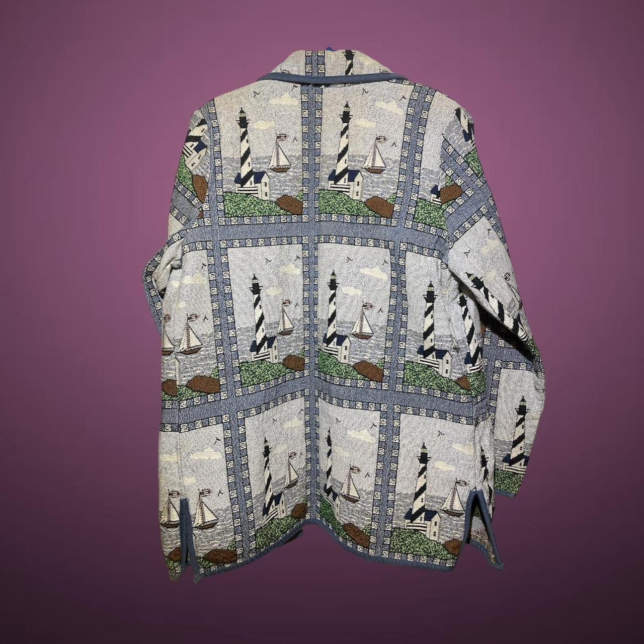 Vintage Blair Lighthouse Jacket Button Up. Size... - Depop