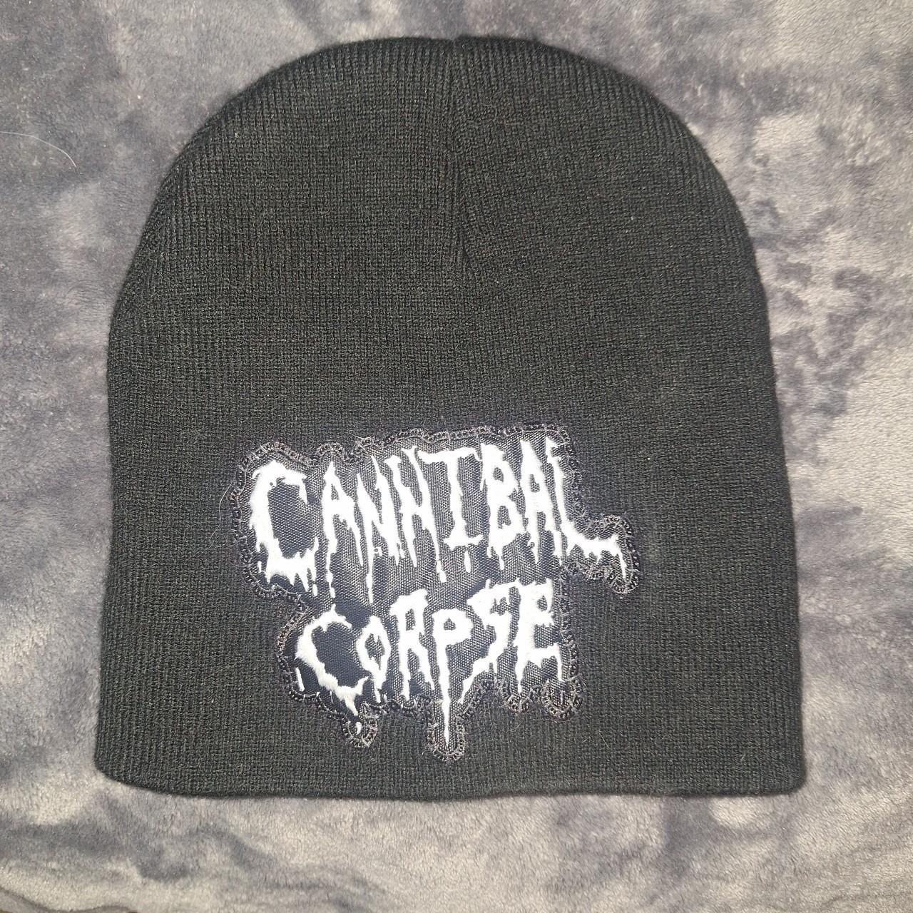 cannibal corpse beanie handsewn patch - Depop
