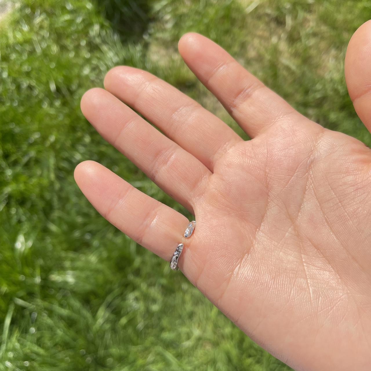 Shiny Moonstone ring Brand new Adjustable - Depop