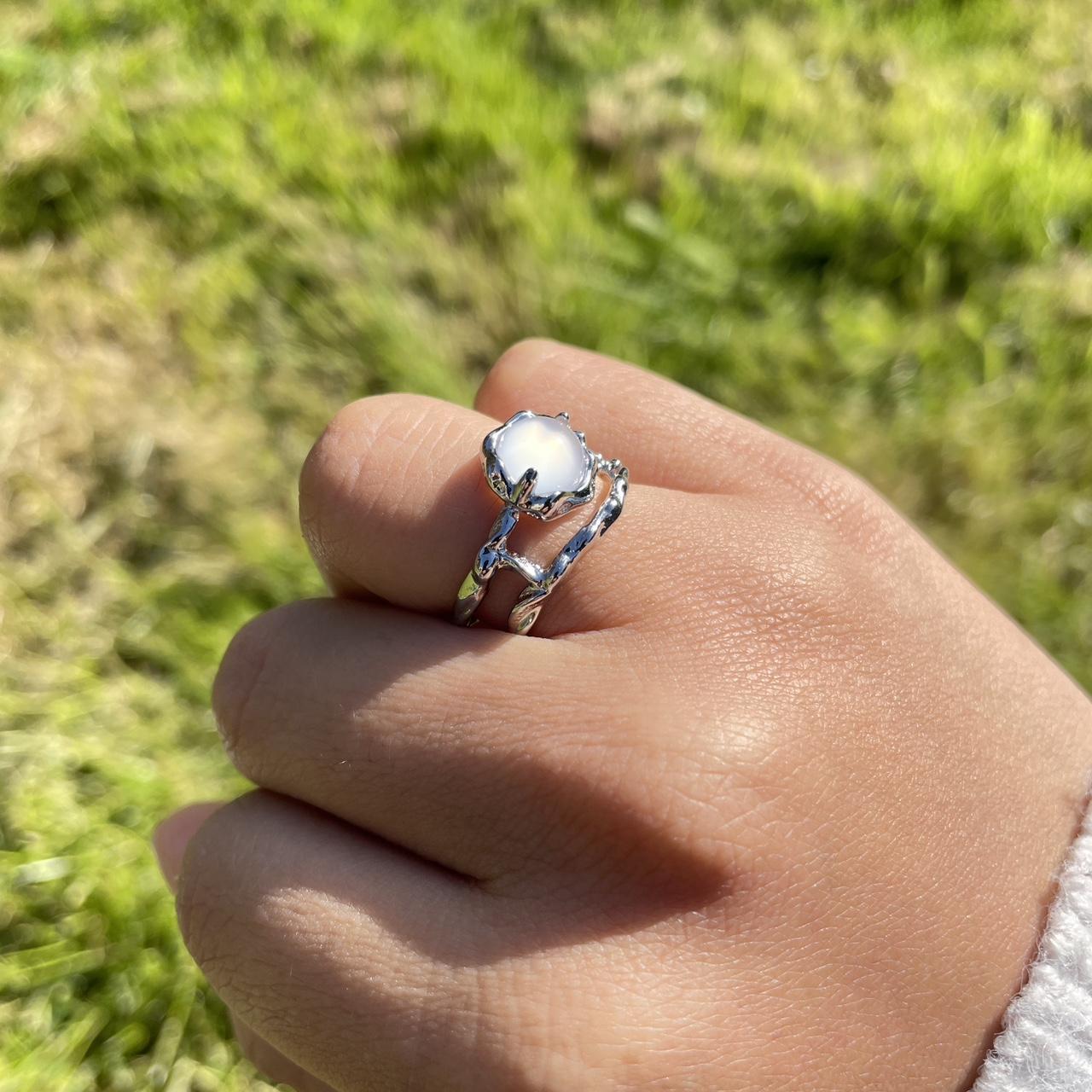 Moonstone adjustable ring Brand new - Depop