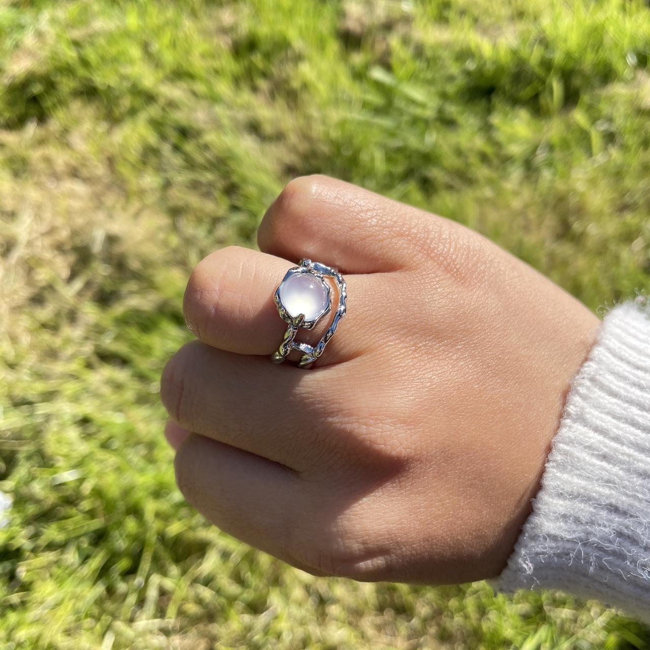 Moonstone adjustable ring Brand new - Depop