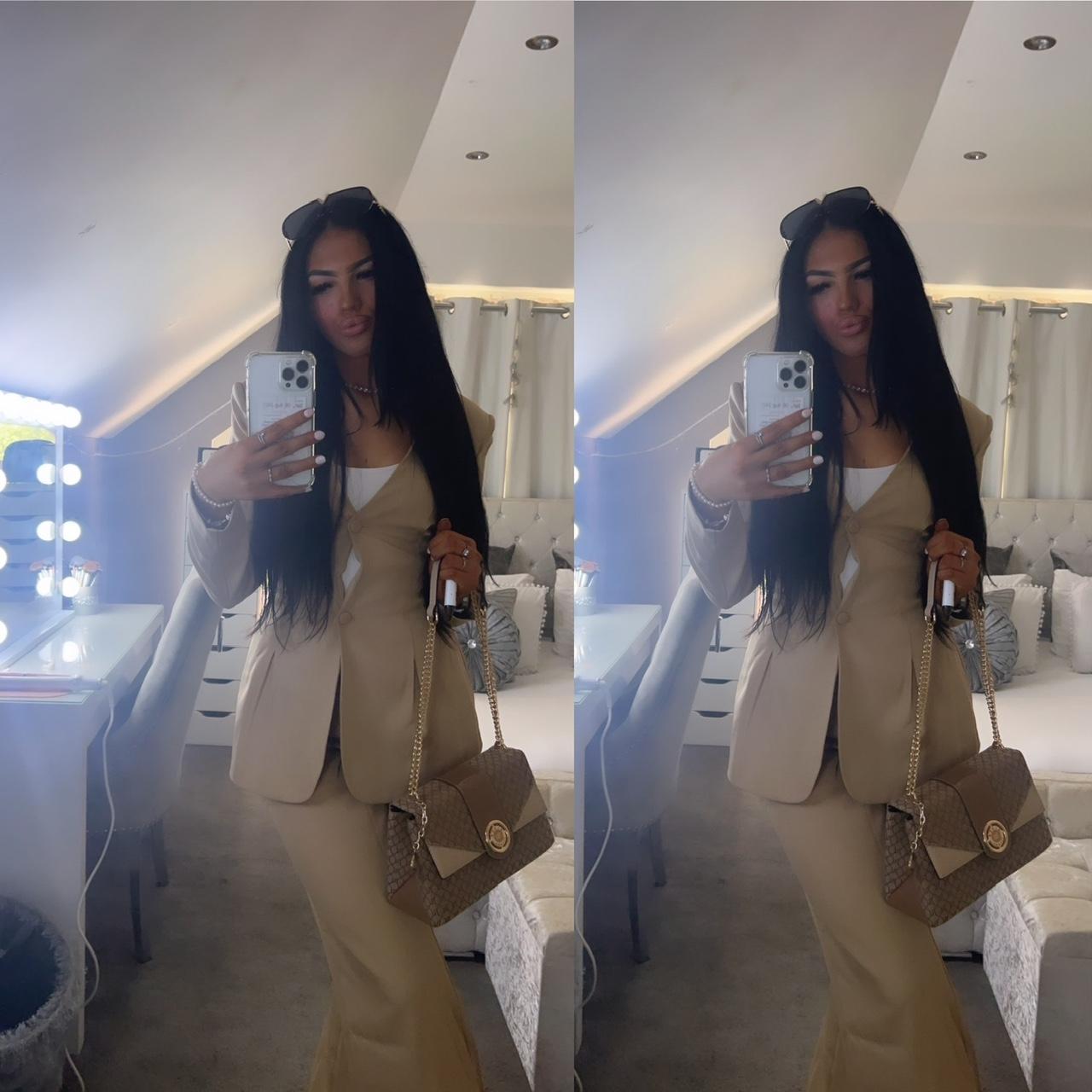 Plt tan blazer set Size 8 - Depop