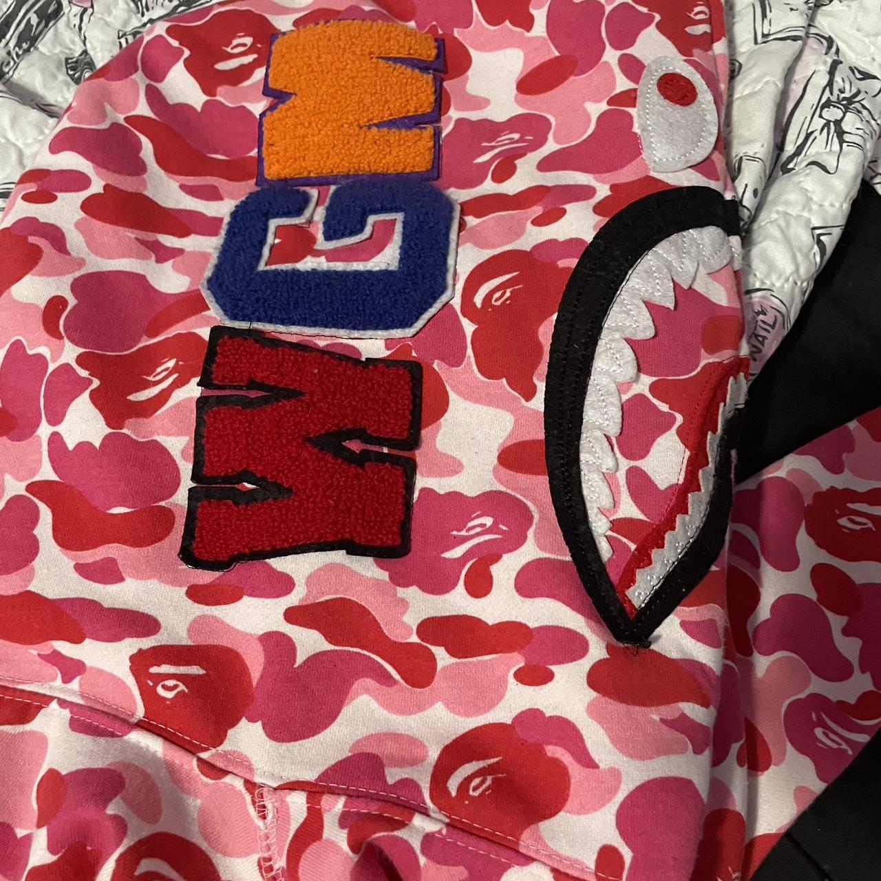 REAL pink bape jacket! size medium, willing to... - Depop