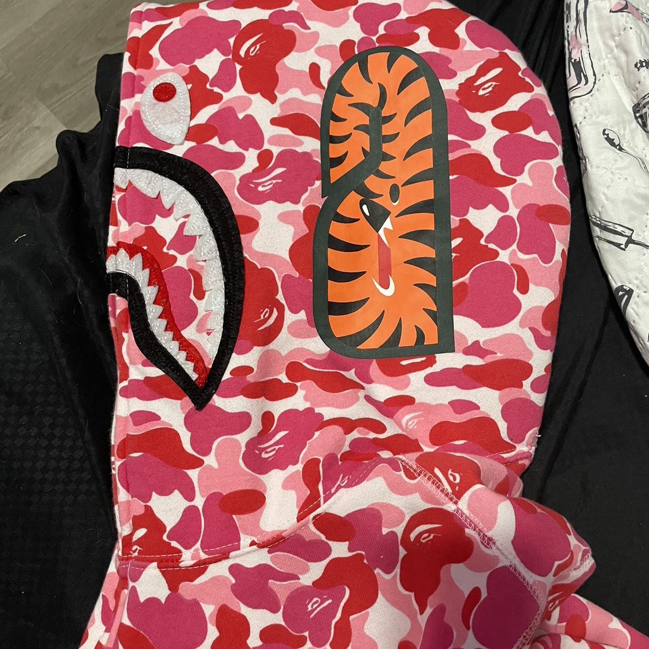 REAL pink bape jacket! size medium, willing to... - Depop